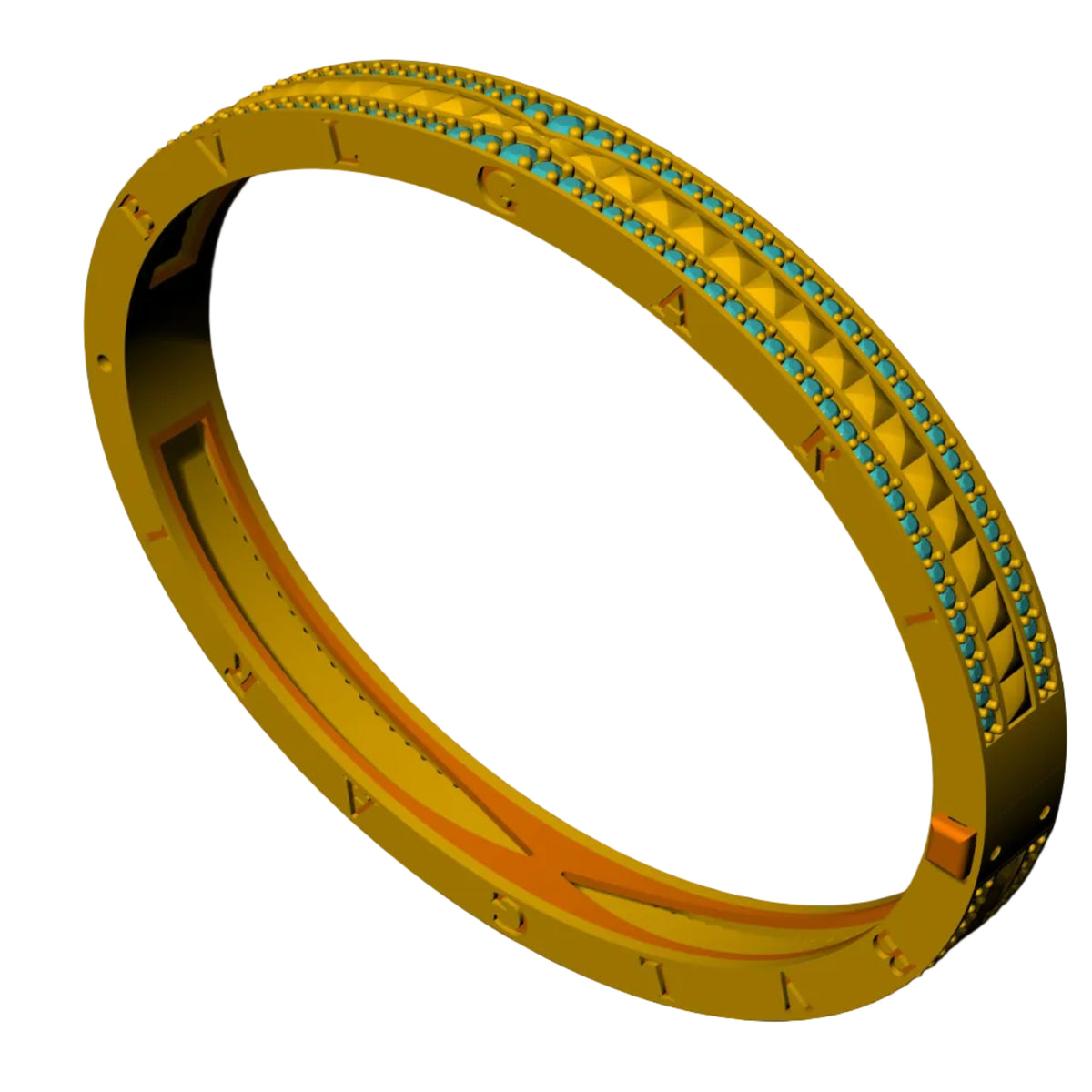 B.Zero1-Inspired Diamond Bracelet CAD Design Original Lock Mechanism ...