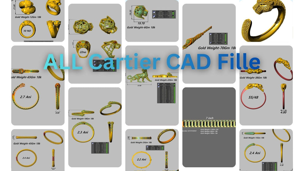 Luxury Iconic Jewelry CAD File Collection – Screw, Nail, Panther, Love ...