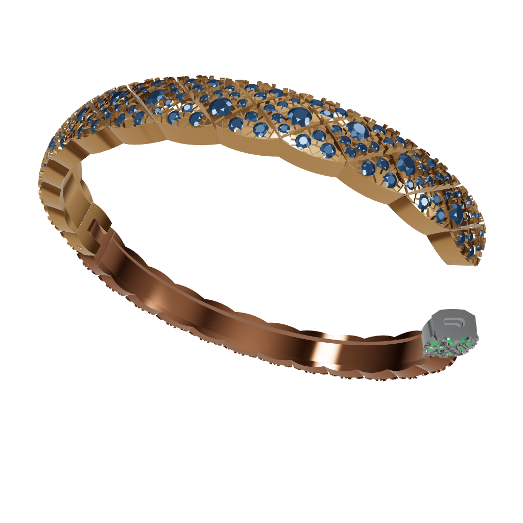 Coco crush full daimond lock bracelet CAD FILE – JewelryCrafto