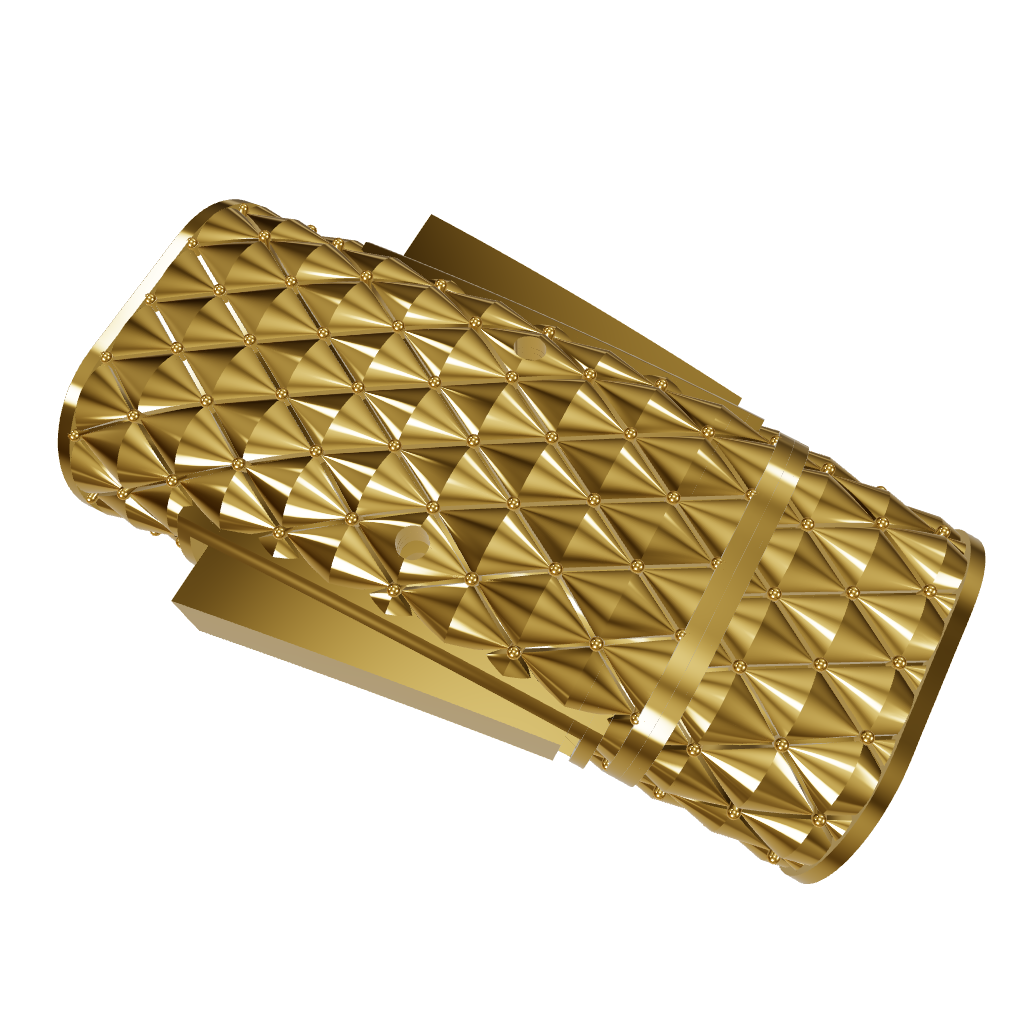 Textured Cylinder Lock CAD Design | Premium Jewelry Lock Model ...